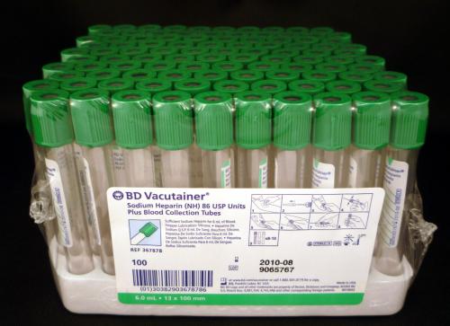 Tubes vert héparine BD – Distribution Médicale Saguenay