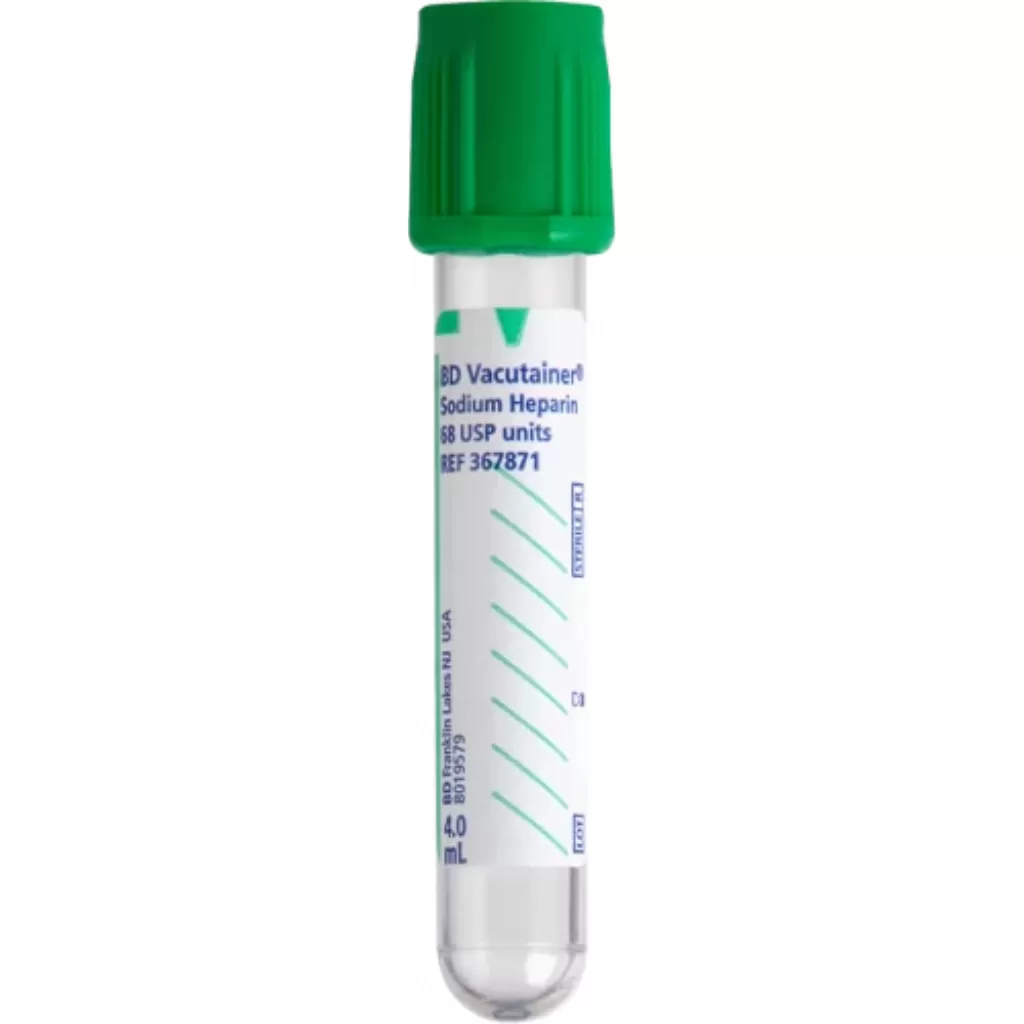 Tube BD Vert Sodium héparine 4ml – Distribution Médicale Saguenay